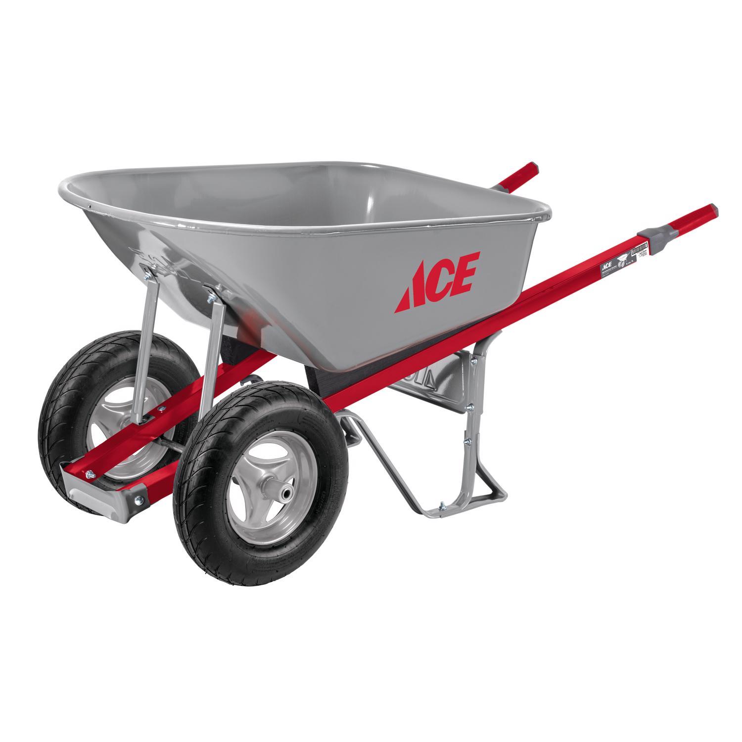 Ace Steel Contractor Wheelbarrow 6 cu ft Mfr# PS6-2W-ACE - Ace Hardware