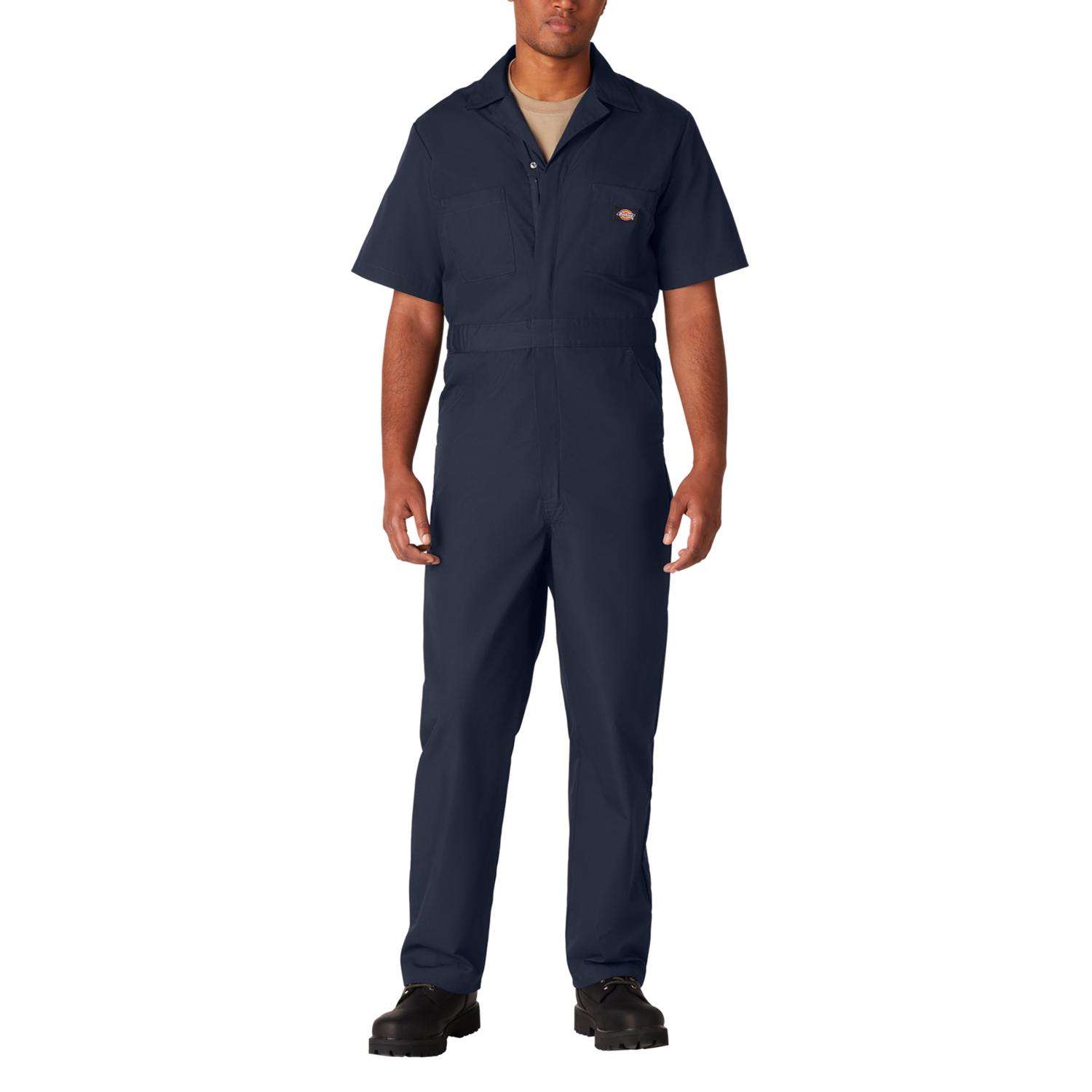 Dickies Mens Poplin Coveralls Navy M Short 1 Pk Ace Hardware