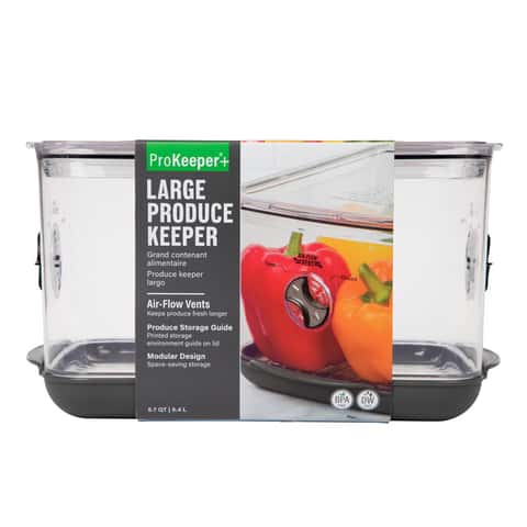 Progressive ProKeeper+ 5.7 qt Black/Clear Produce Keeper 1 pk - Ace ...