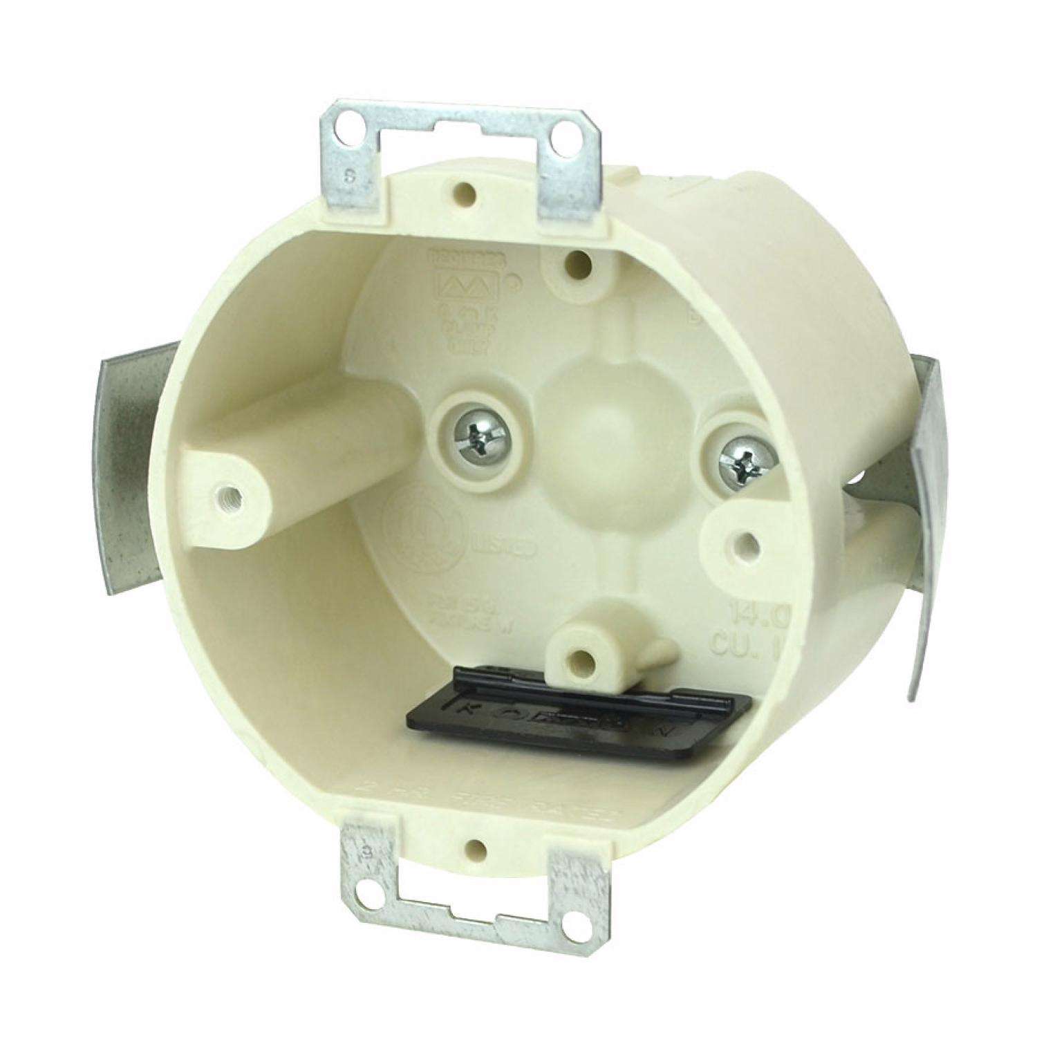 Allied Moulded 14 cu in Round Fiberglass 1 gang Outlet Box Beige - Ace ...