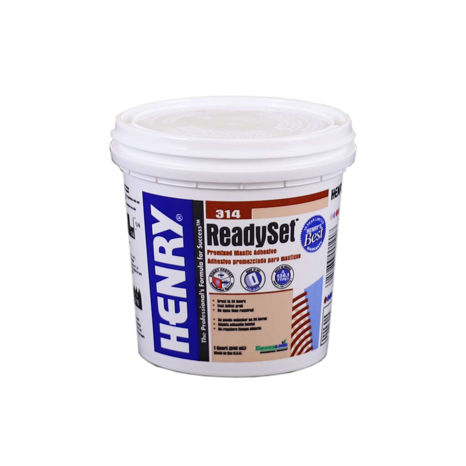 Henry 314 ReadySet Ceramic Tile Adhesive 1 qt - Ace Hardware