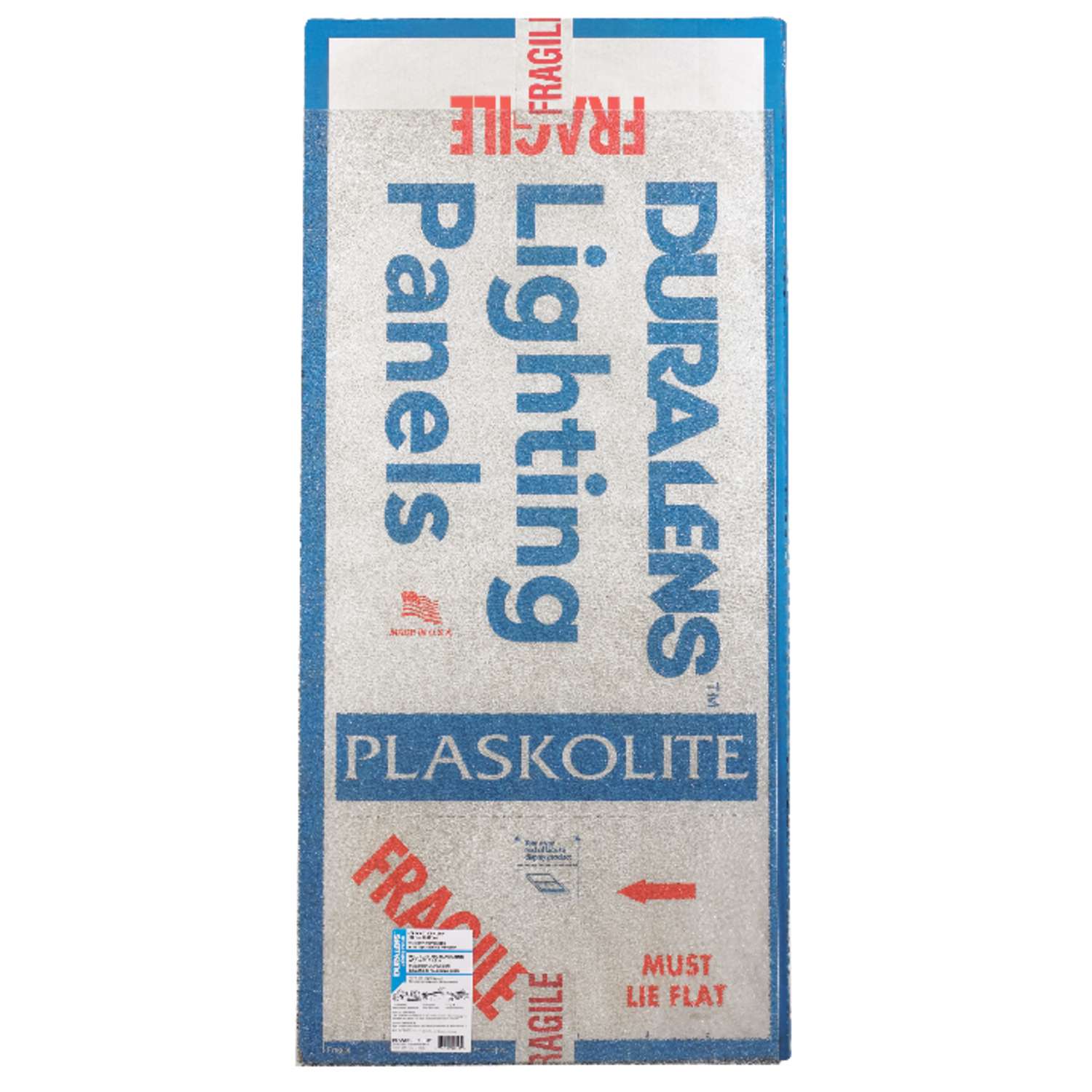 Plaskolite Duralens Cracked Ice 47.75 in. L X 23.75 in. W Square Edge ...