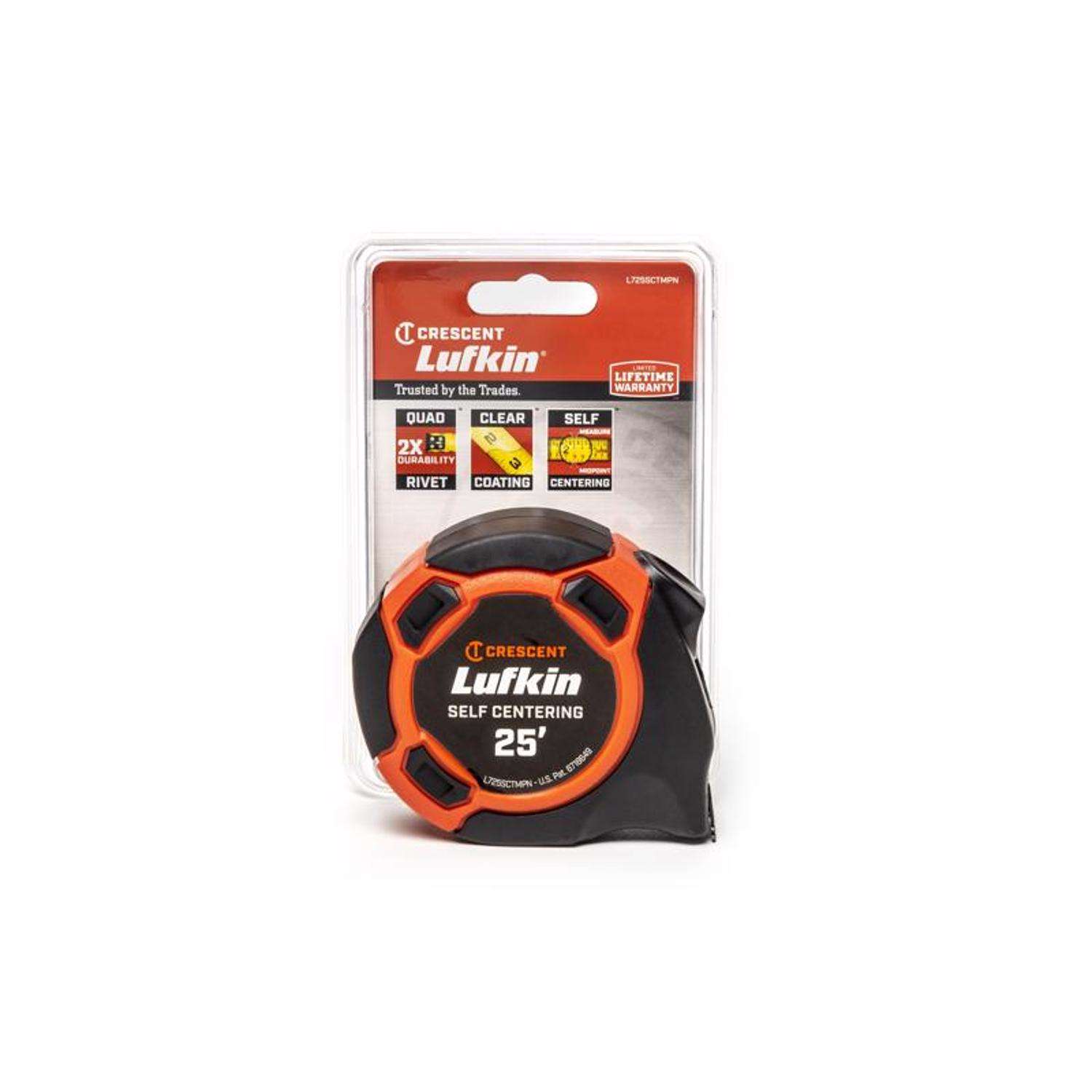 Lufkin 700 Series 25 ft. L X 1 in. W Self Centering Tape Measure 1 pk ...