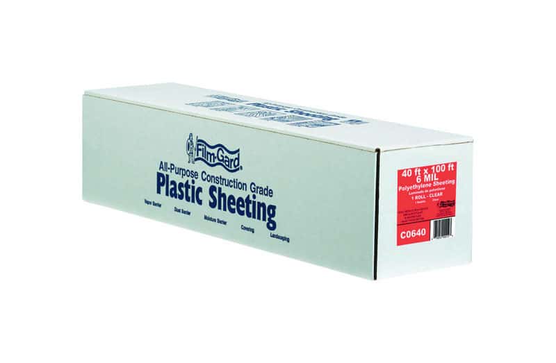 Film-Gard Plastic Sheeting 6 mil X 40 ft. W X 100 ft. L Polyethylene ...