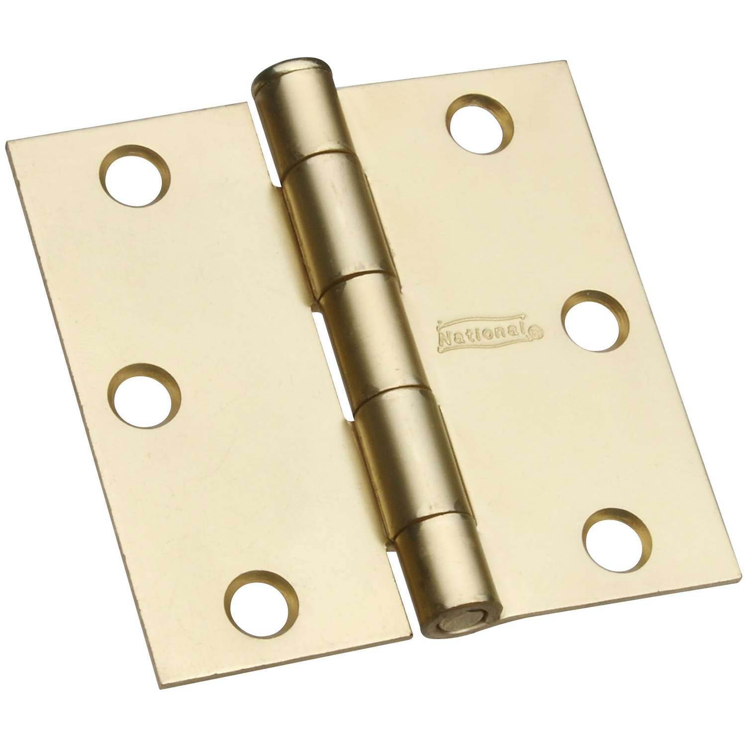 National Hardware 3 in. L Satin Brass Door Hinge 2 pk - Ace Hardware