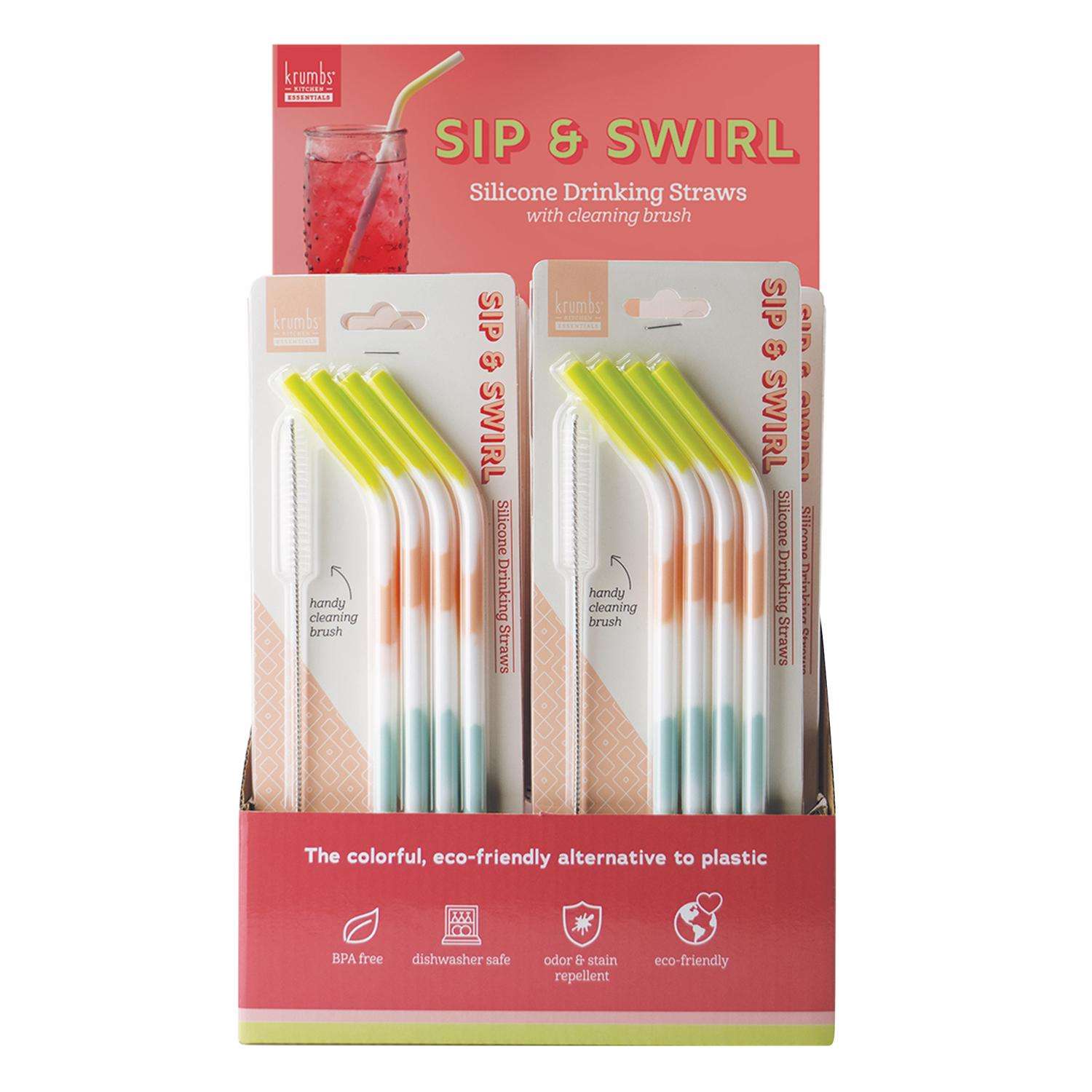 Krumbs Kitchen Multicolored Silicone Drinking Straws - Ace Hardware