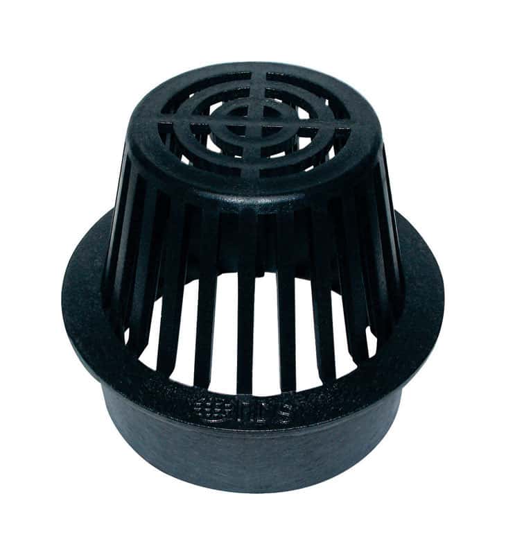 NDS 6 in. Black Round Polyolefin Atrium Grate - Ace Hardware