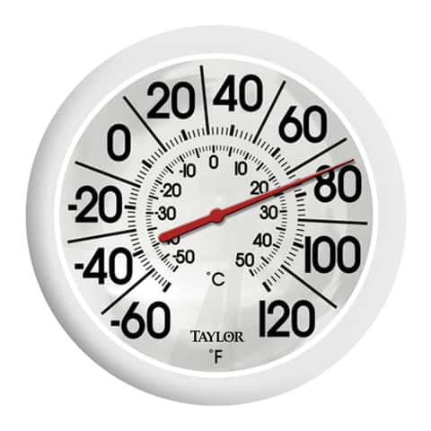Taylor Dial Thermometer Plastic White 8.5 in. Mfr# 5650 - Ace Hardware
