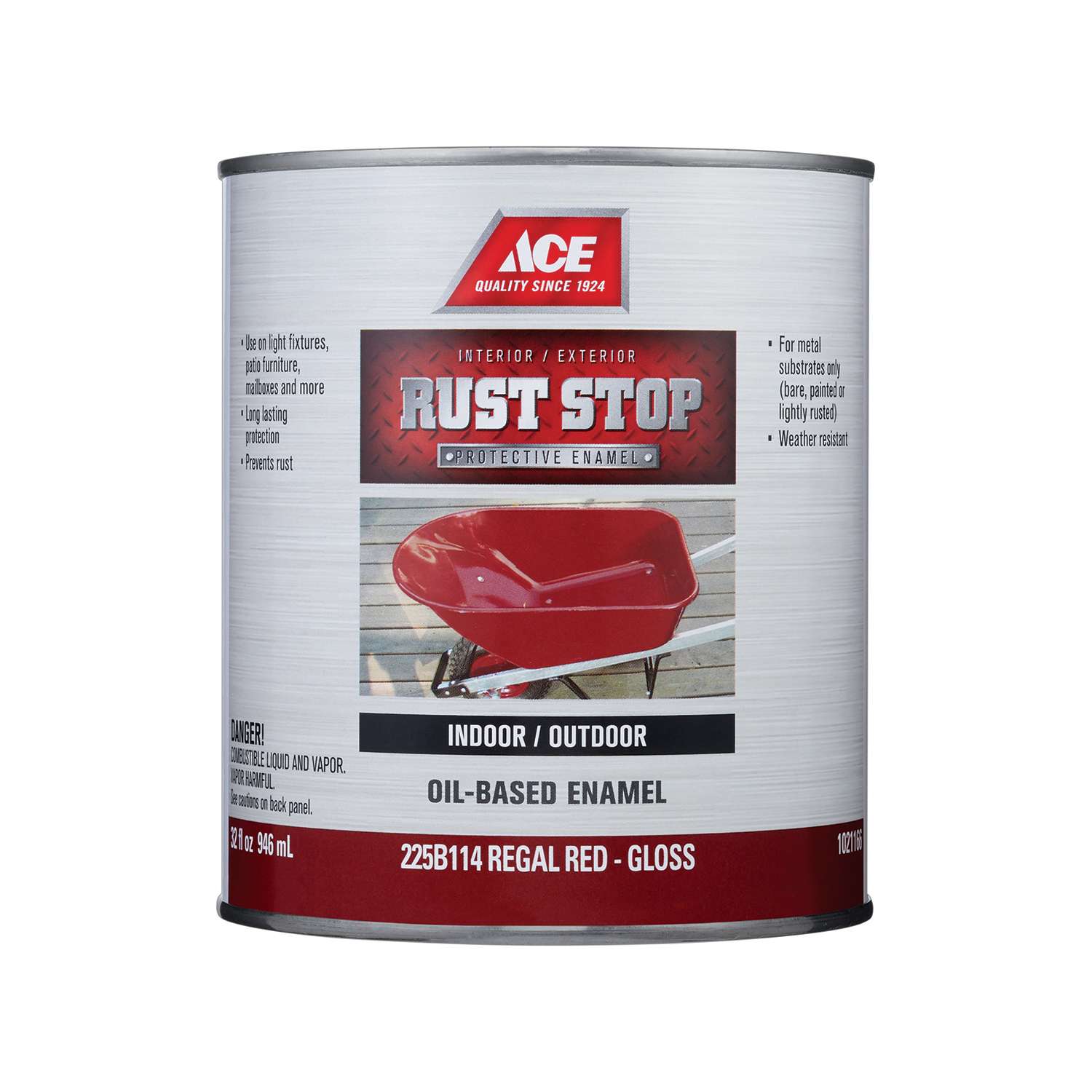 Ace Rust Stop Indoor/Outdoor Gloss Regal Red Oil-Based Enamel Rust ...