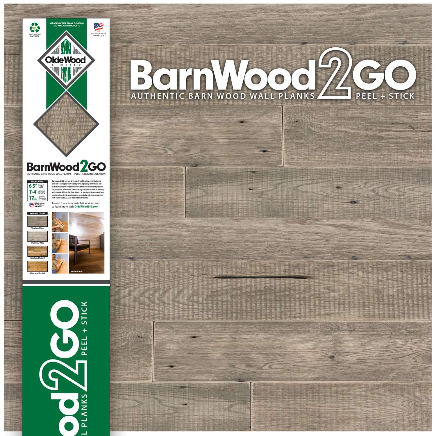 OldeWood Limited BarnWood2GO 5/16 in. H X 4-1/2 in. W X 72 in. L ...