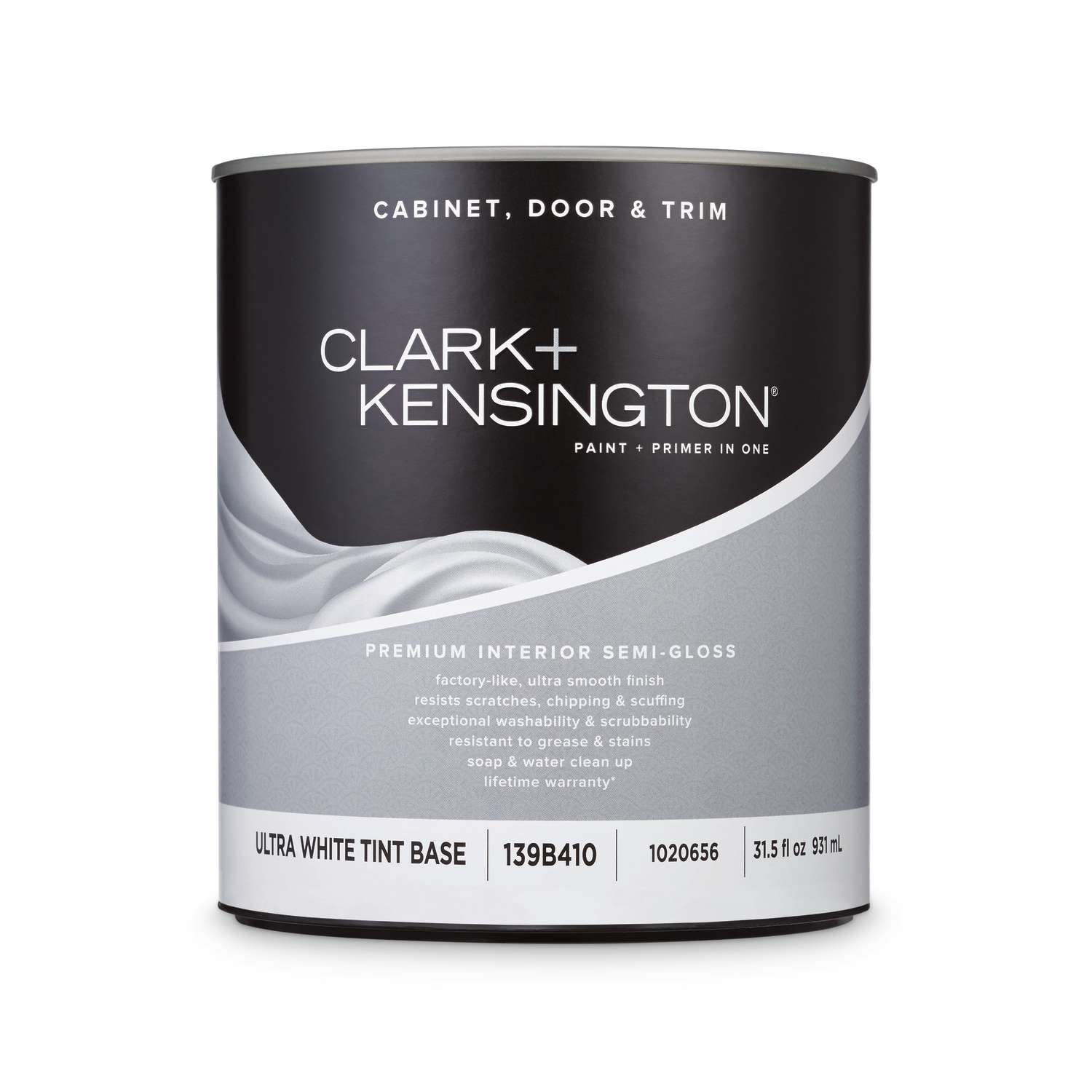Clark+Kensington Semi-Gloss Tint Base Ultra White Base Acrylic Latex ...