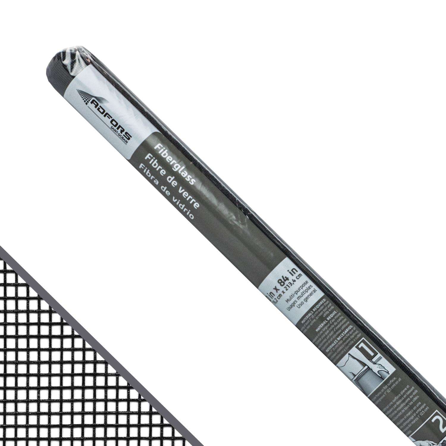 Saint-Gobain ADFORS 30 in. W X 7 ft. L Charcoal Fiberglass Insect ...