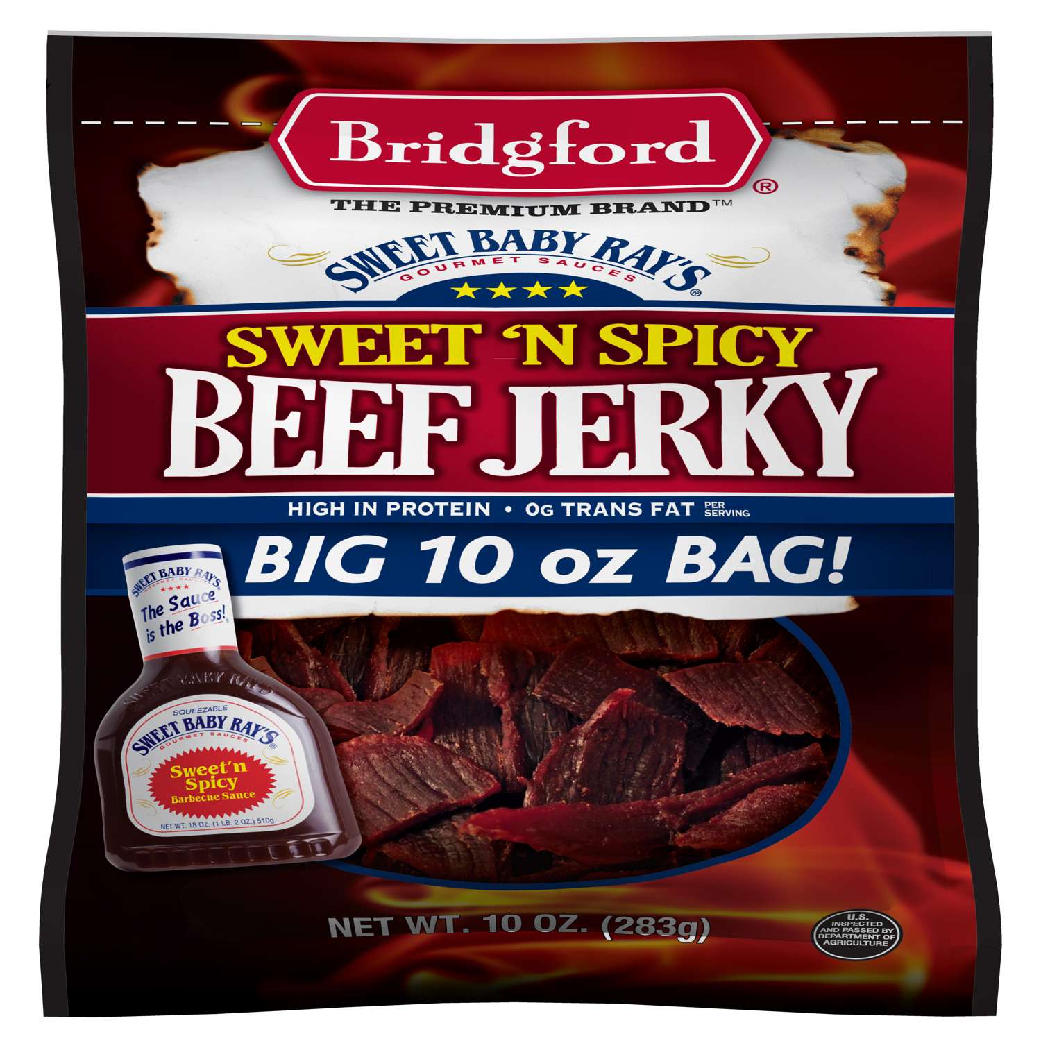 Bridgford Sweet Baby Ray's Sweet N' Spicy Beef Jerky 10 oz Bagged - Ace ...