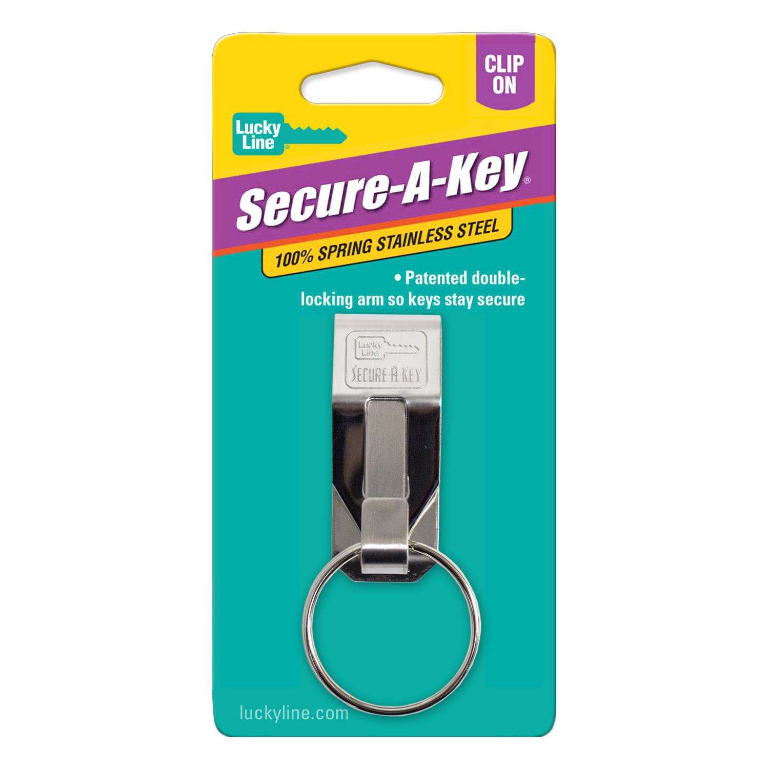 Lucky Line Secure-A-Key Stainless Steel Silver Split Keychain - Ace ...