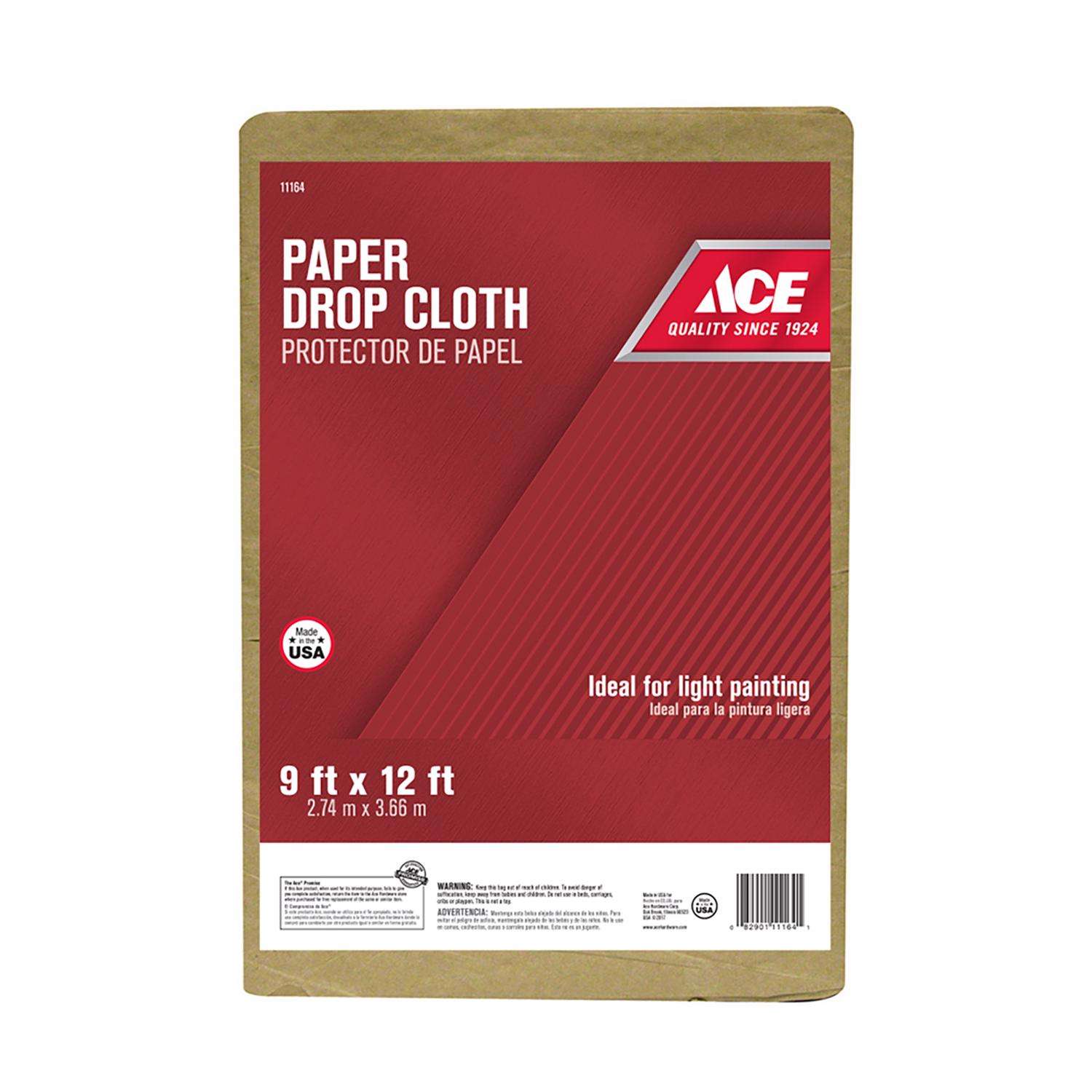 Ace 9 ft. W X 12 ft. L Paper Drop Cloth 1 pk - Ace Hardware
