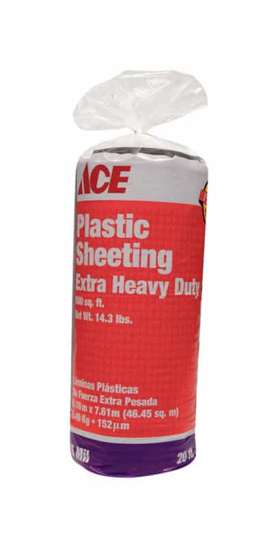 ACE Plastic Sheeting 6 mil x 20 ft. W x 25 ft. L Polyethylene Black ...