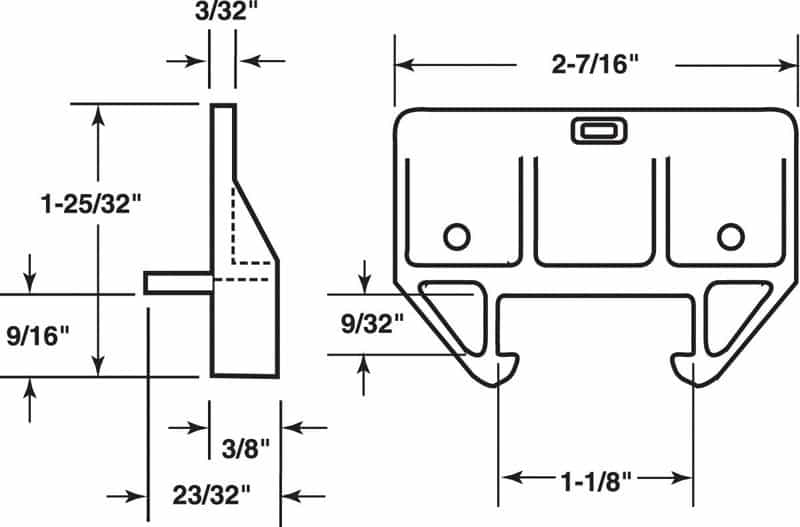 Prime-Line Plastic Drawer Track Guide 1 pk - Ace Hardware