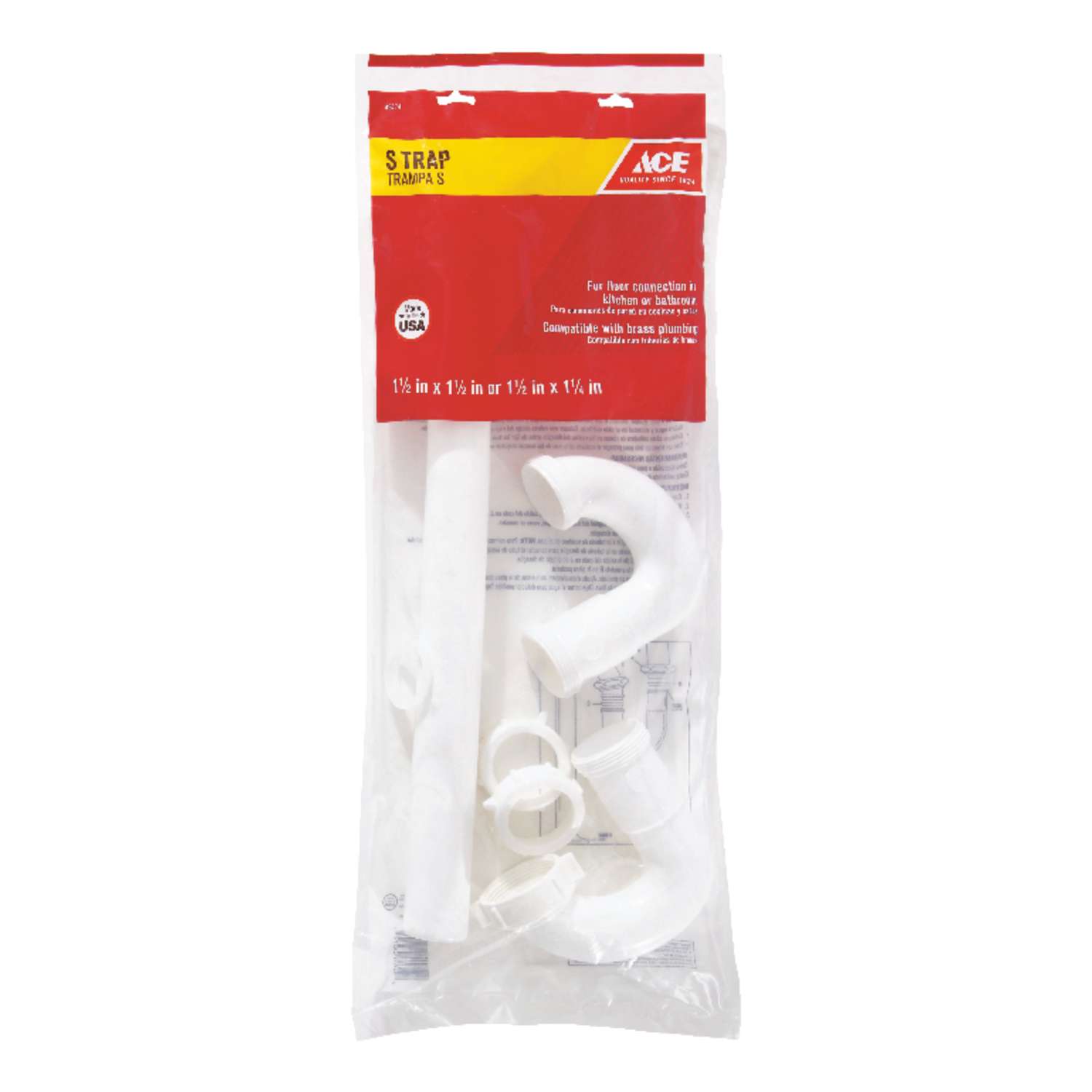 Ace 1-1/2 in. D Plastic Sink Trap - Ace Hardware