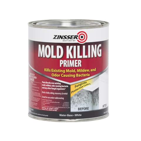 Zinsser White Water-Based Acrylic Mold Killing Primer 1 qt - Ace Hardware
