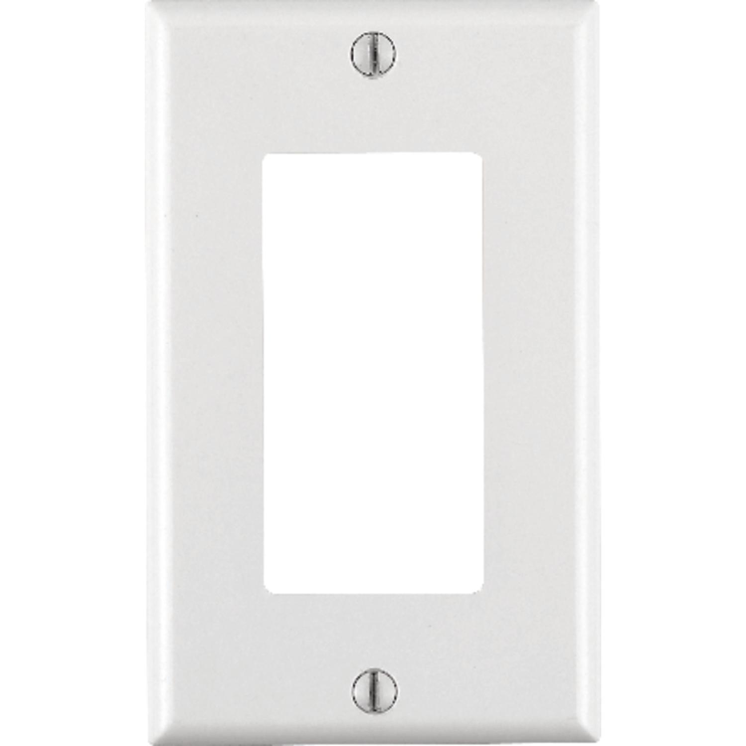Leviton Decora White 1 gang Thermoset Plastic Decorator Wall Plate 1 pk ...