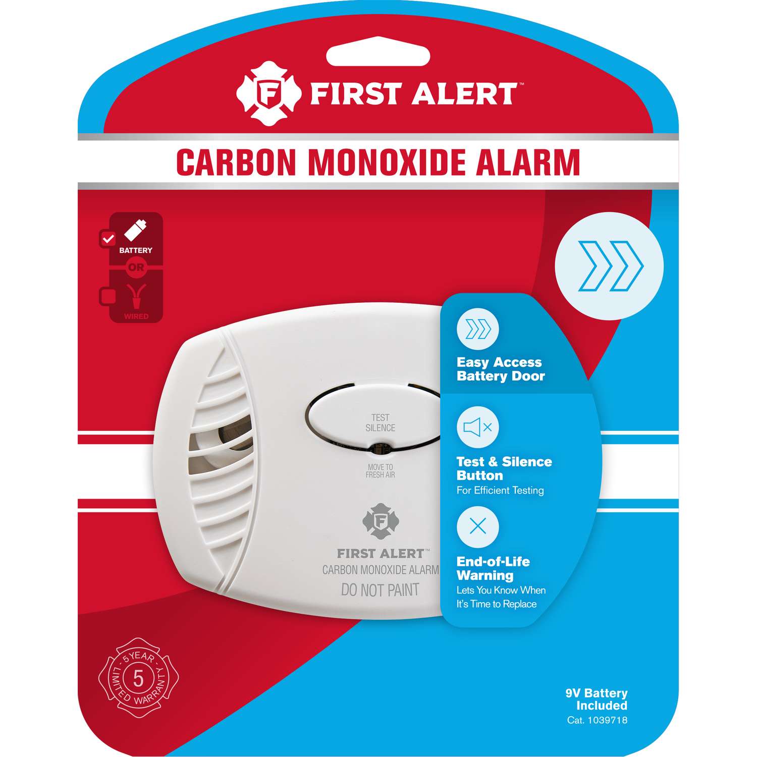 First Alert Battery-Powered Electrochemical Carbon Monoxide Detector ...
