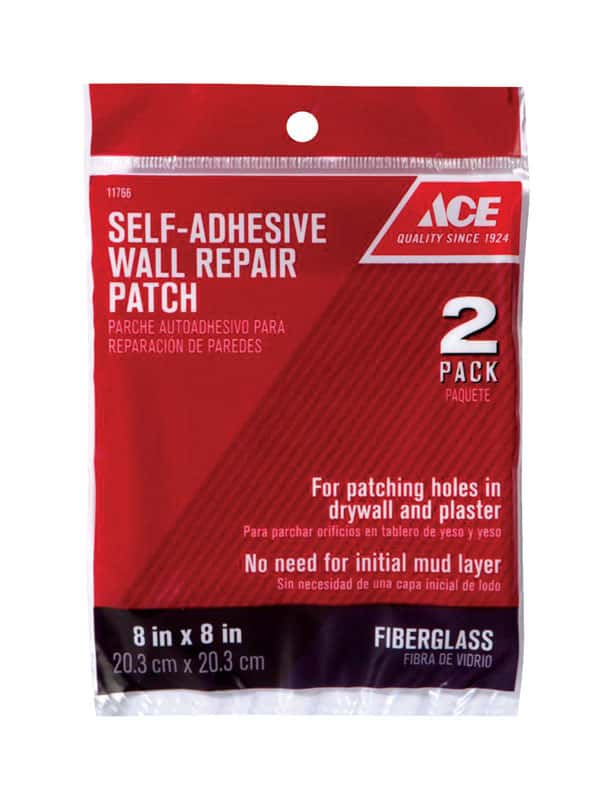Ace 0.67 ft. L X 8 in. W Fiberglass White Self Adhesive Wall Repair ...
