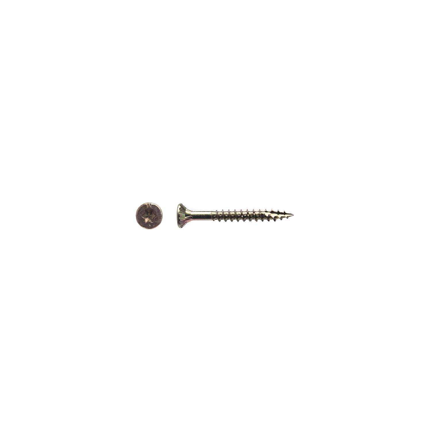 Big Timber No. 8 X 1-3/4 in. L Star Gold Zinc Coated Wood Screws 1 lb ...