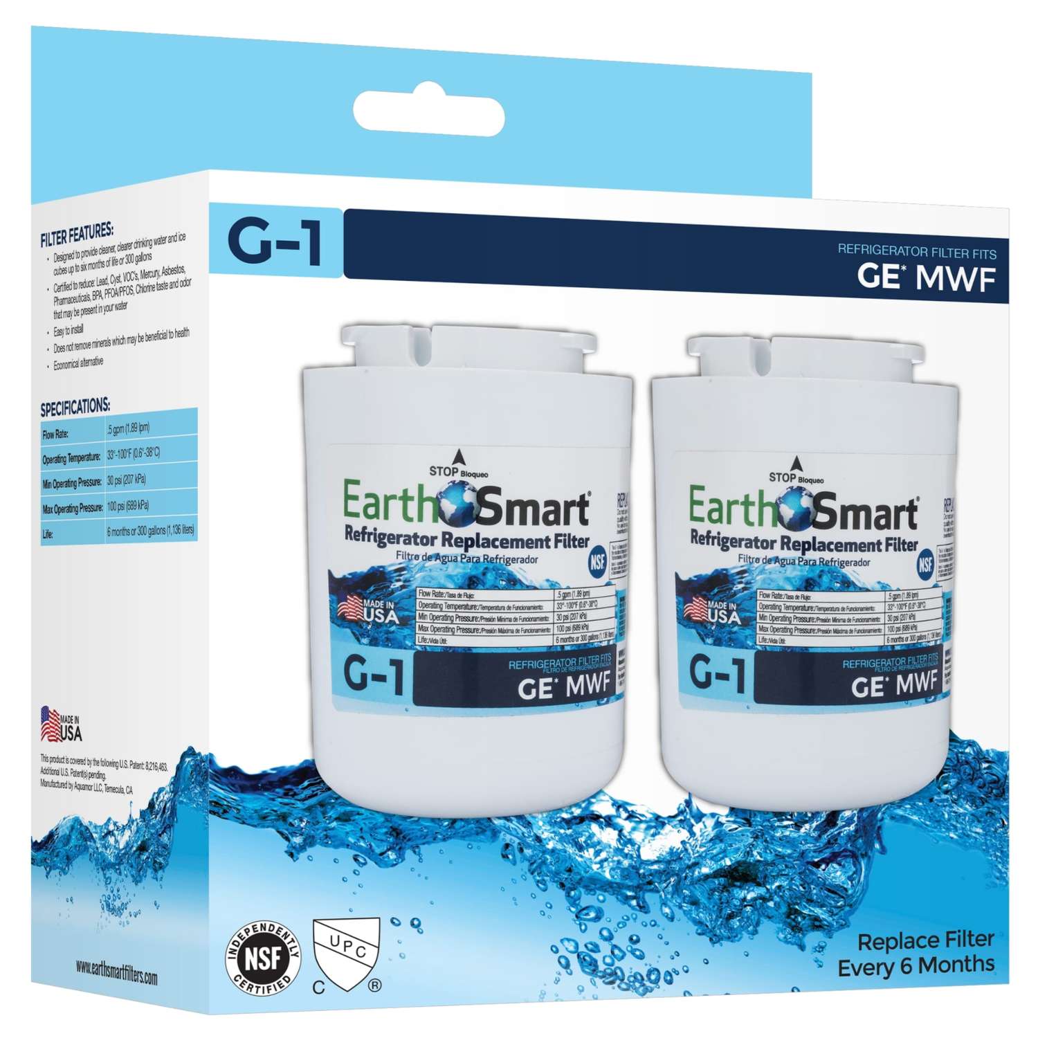 EarthSmart G-1 Refrigerator Replacement Filter For GE MWF - Ace Hardware