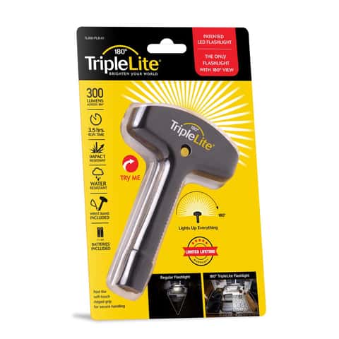 TripleLite 180 Degree Mini 259 lm Black LED Flashlight AA Battery Mfr ...