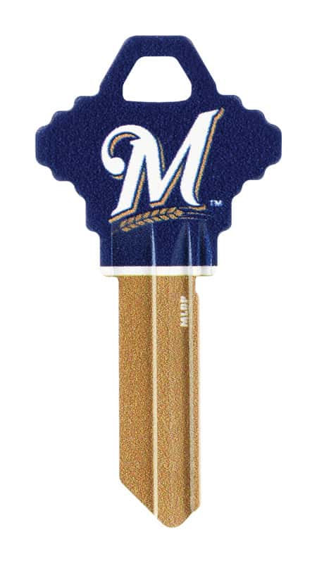 HILLMAN MLB Milwaukee Brewers House/Office Key Blank 68 SC1 Single For ...