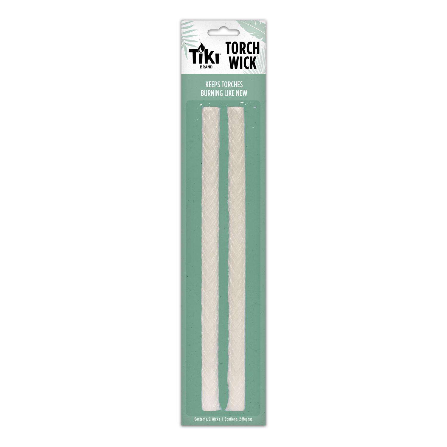 TIKI 0.5 in. X 9 in. L Round Wick Shape Fiberglass Torch Wick 2 pk ...