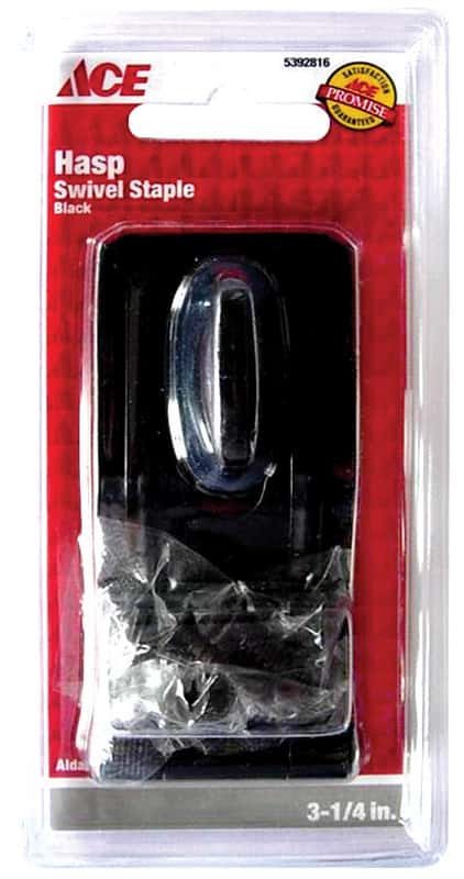 Ace Black Steel 3-1/4 in. L Swivel Staple Safety Hasp Mfr# 01-3730-300 ...