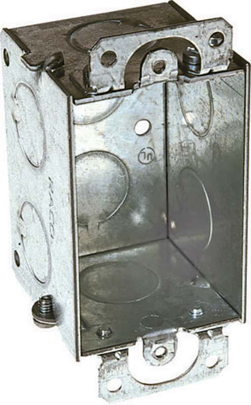 Raco 10 cu in Rectangle Steel 1 gang Switch Box Gray - Ace Hardware