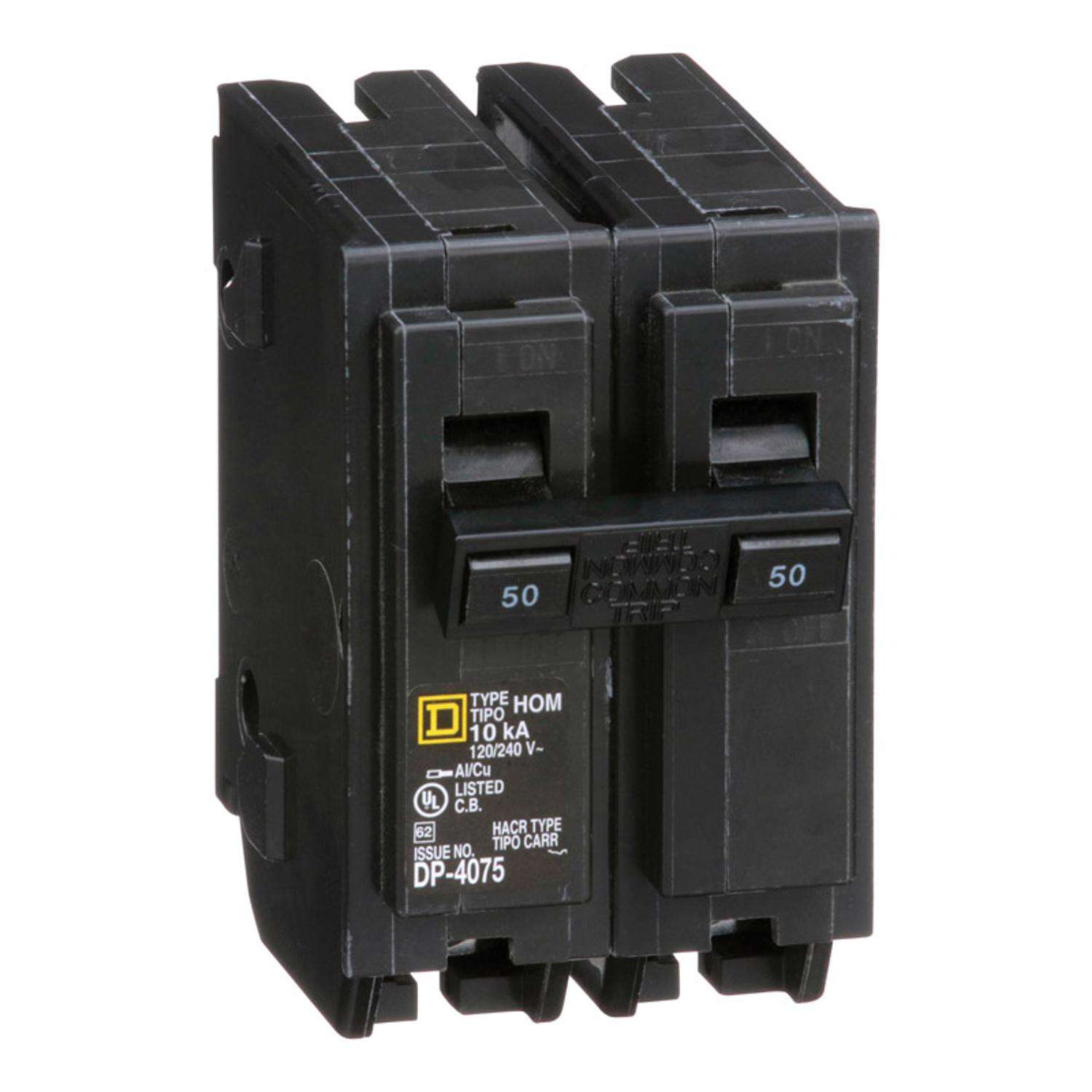 Square D HomeLine 50 amps Plug In 2-Pole Circuit Breaker - Ace Hardware