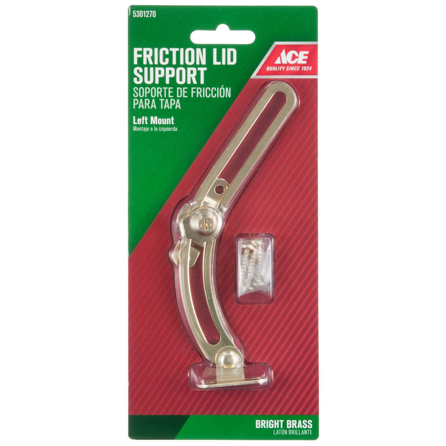 Ace Bright Brass 6 in. Friction Lid Support - Ace Hardware