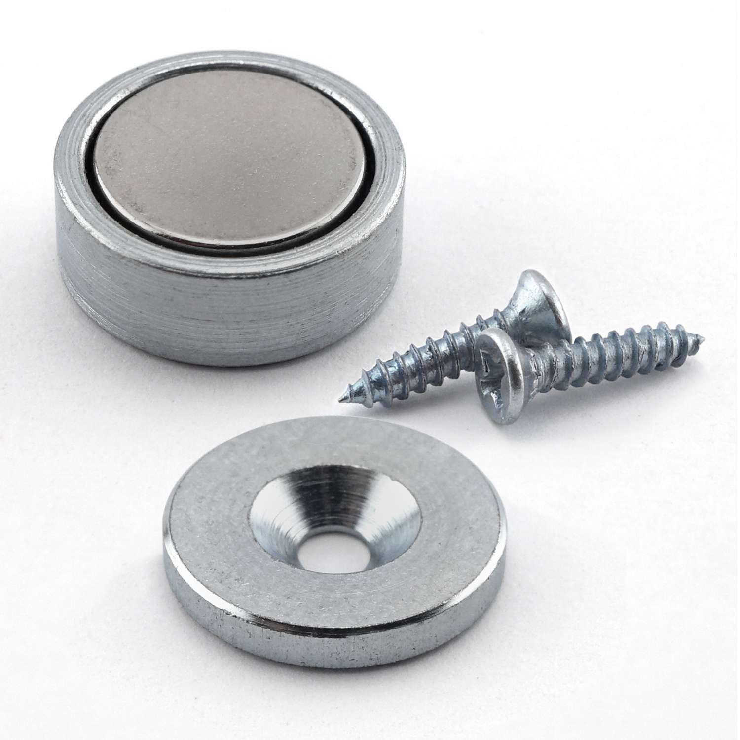 Magnet Source .25 in. L X .625 in. W Silver Super Latch Magnets 16 lb ...