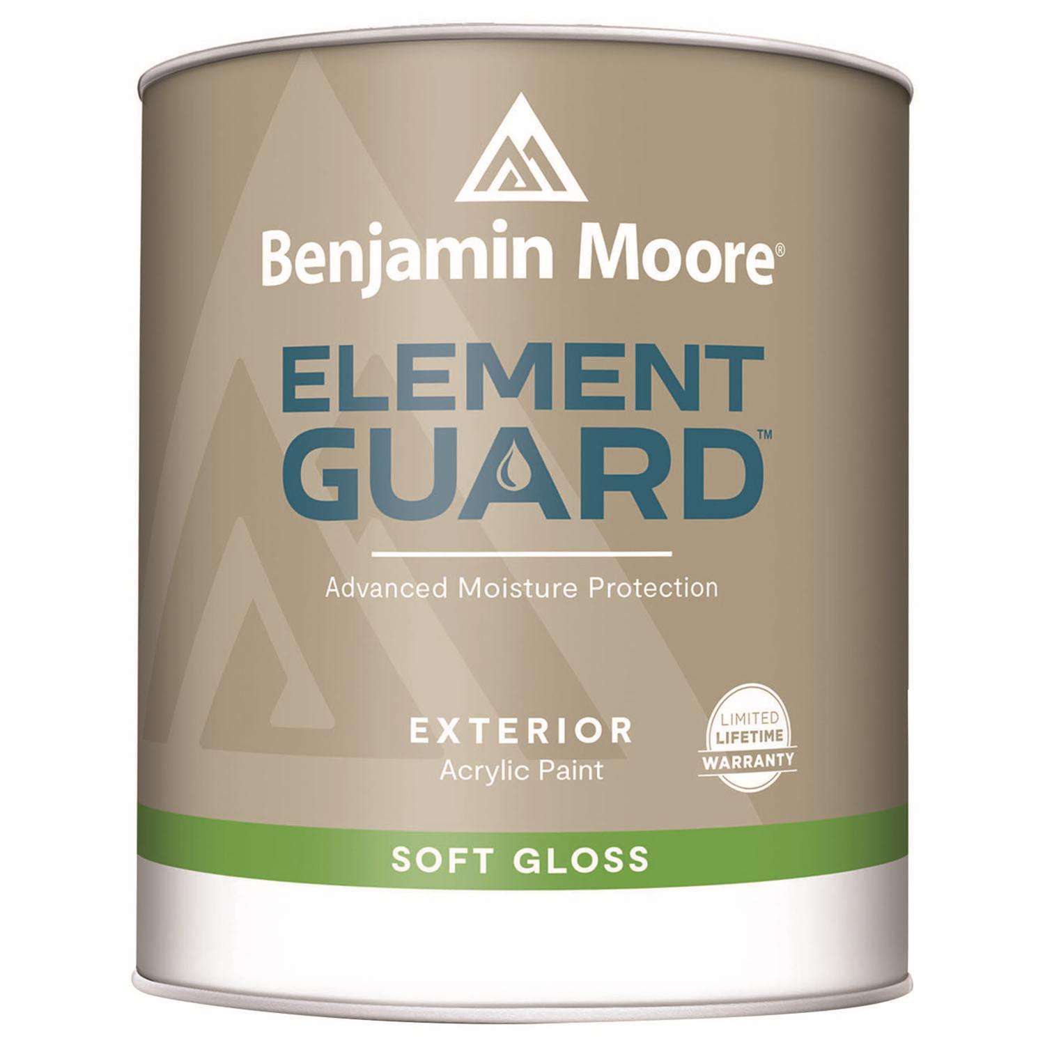 Benjamin Moore Element Guard Soft Gloss Base 1 Paint Exterior 1 qt ...