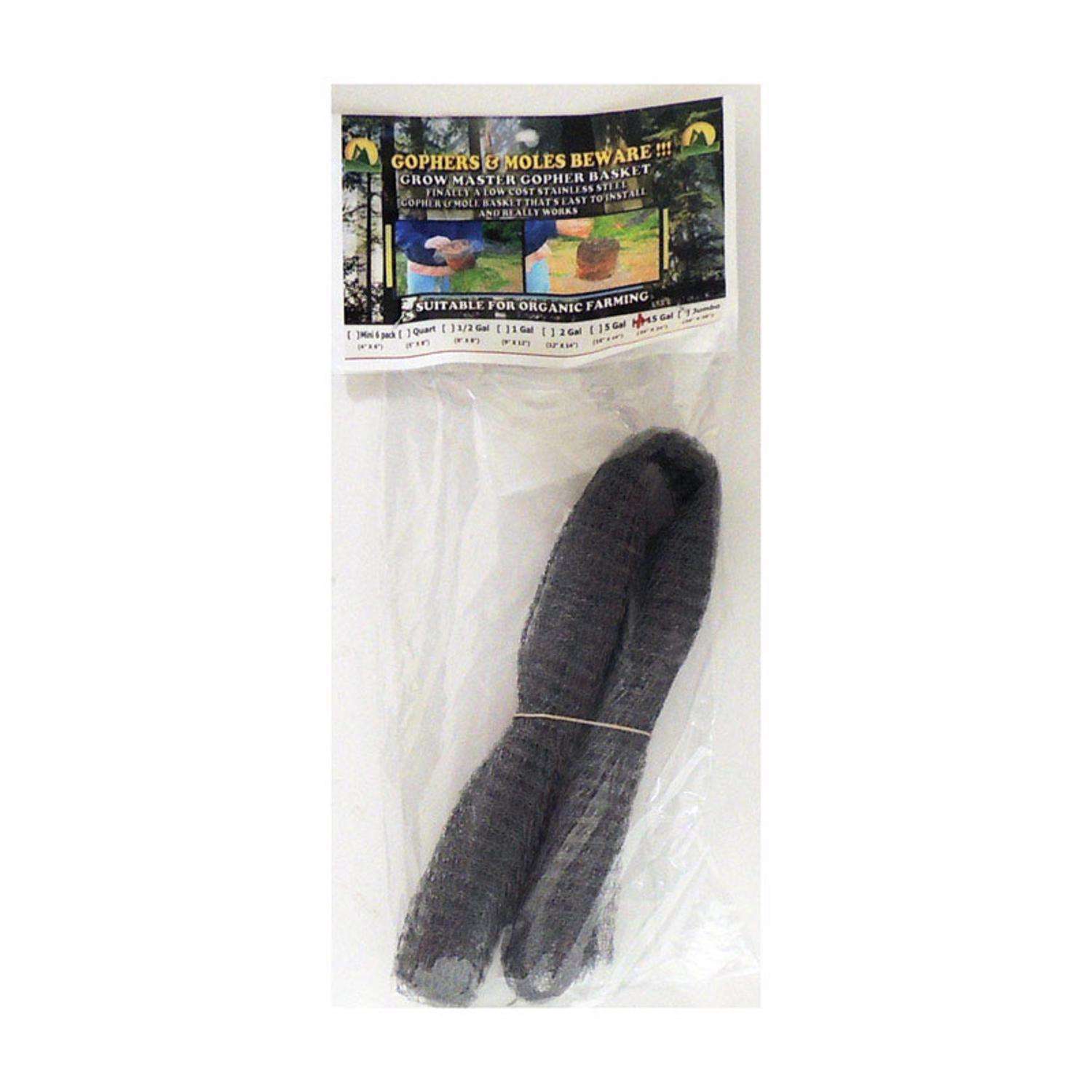 Grow Master 24 in. W Gray Stainless Steel Gopher Wire Basket Mfr ...