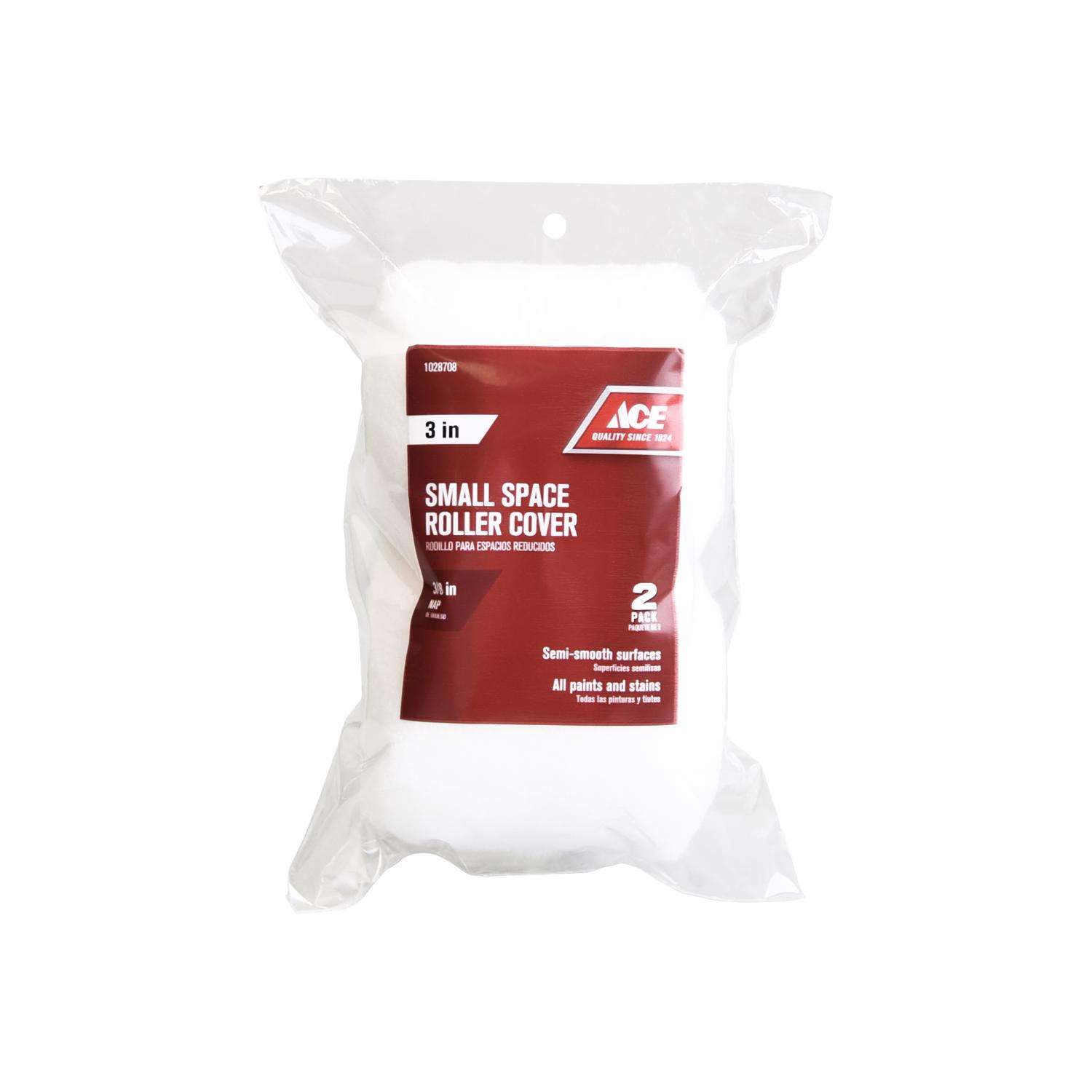 Ace Knit 3 in. W X 3/8 in. Trim Paint Roller Cover 2 pk - Ace Hardware