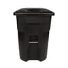 Toter 96 Gallon Black Outdoor Plastic Garbage Can with Wheels and Lid ...