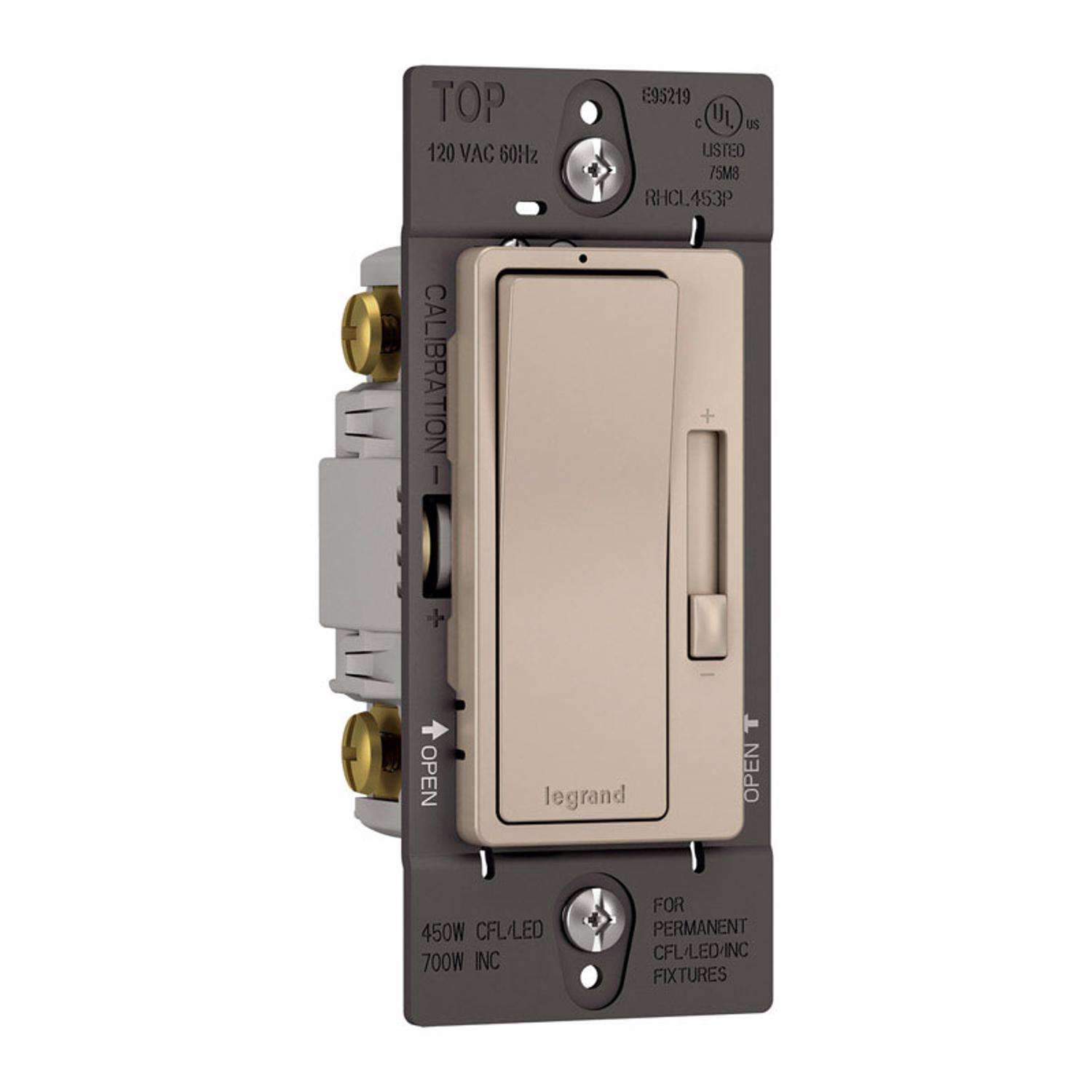 Legrand Radiant Nickel 450 W Slide Dimmer Switch 1 pk Mfr ...