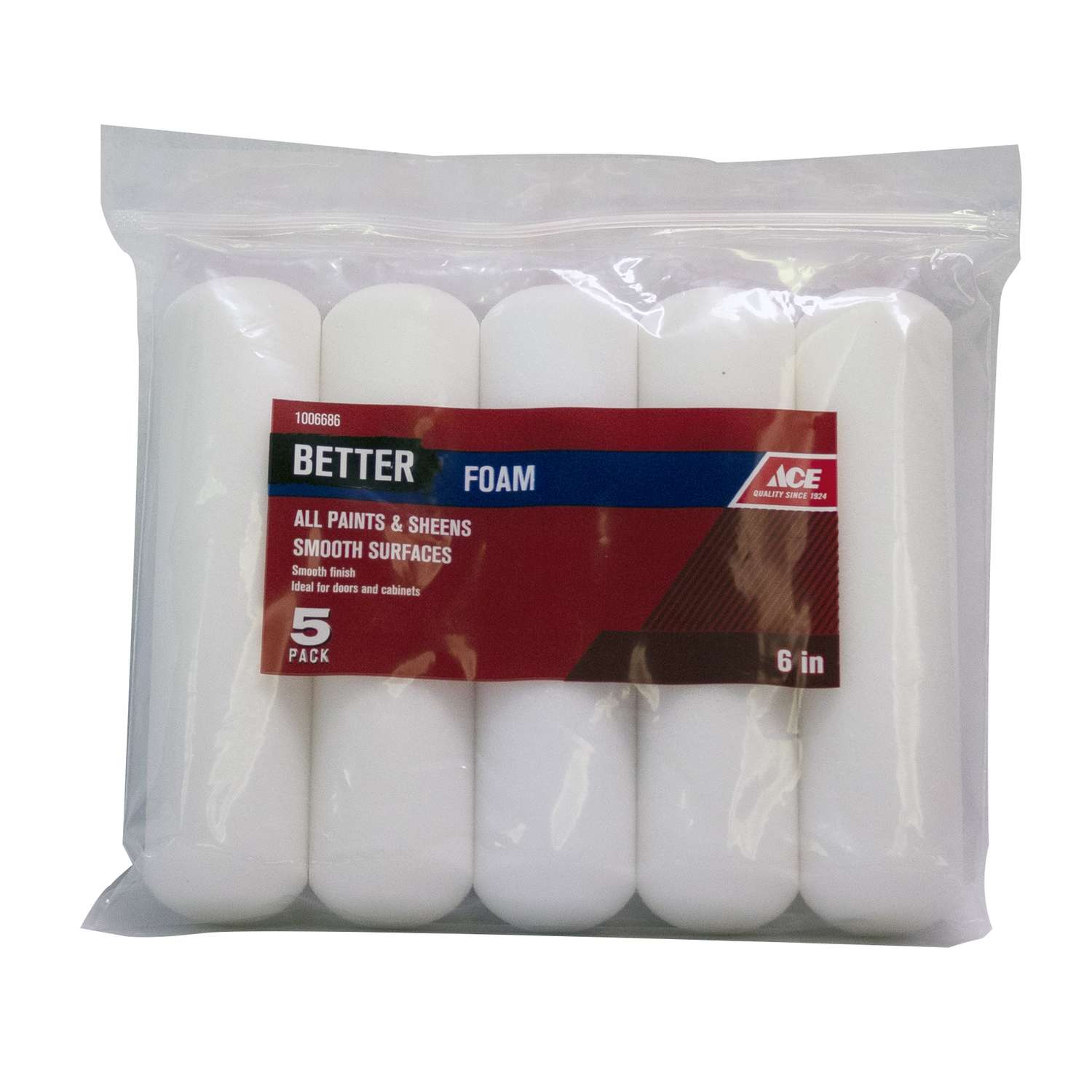 Ace Better Foam 6 in. W Mini Paint Roller Cover Refill 5 pk - Ace Hardware