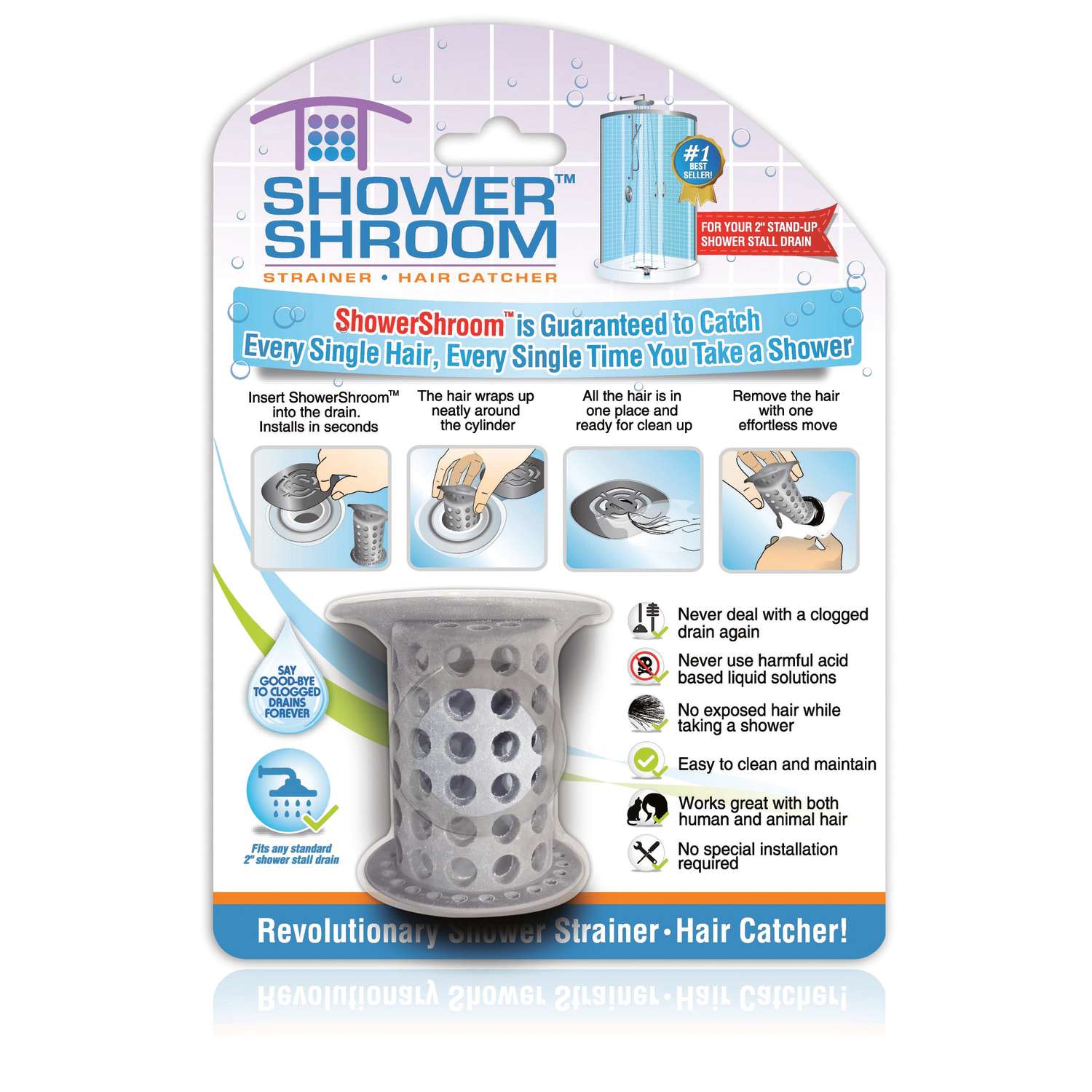 Shower Shroom ShowerShroom Matte Silicone Hair Catcher - Ace Hardware