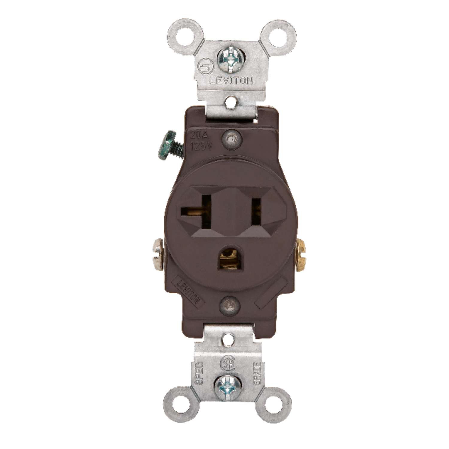 Leviton 20 amps 125 V Brown Outlet 5-20R 1 pk - Ace Hardware