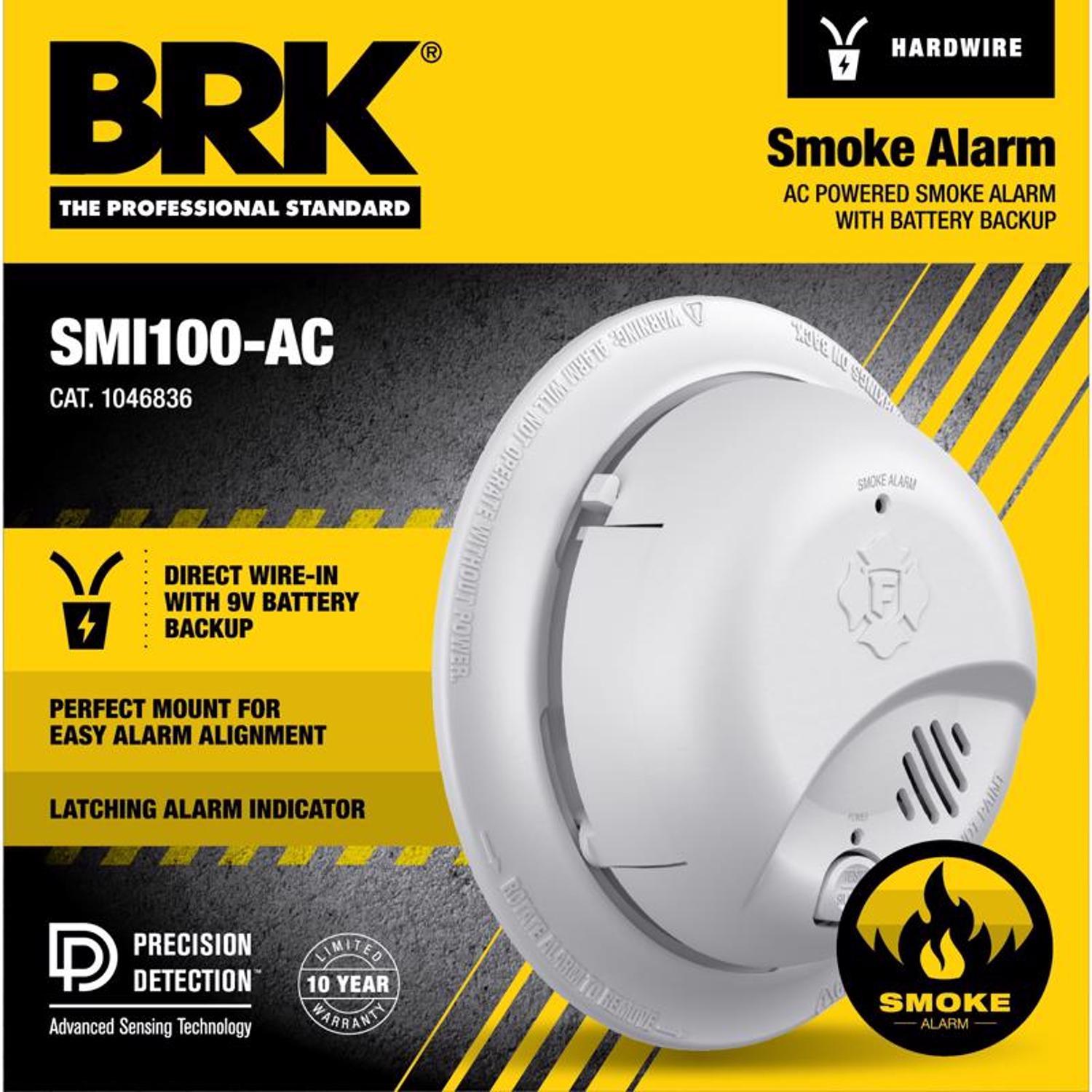 BRK Hard-Wired w/Battery Back-up Ionization Smoke Detector - Ace Hardware