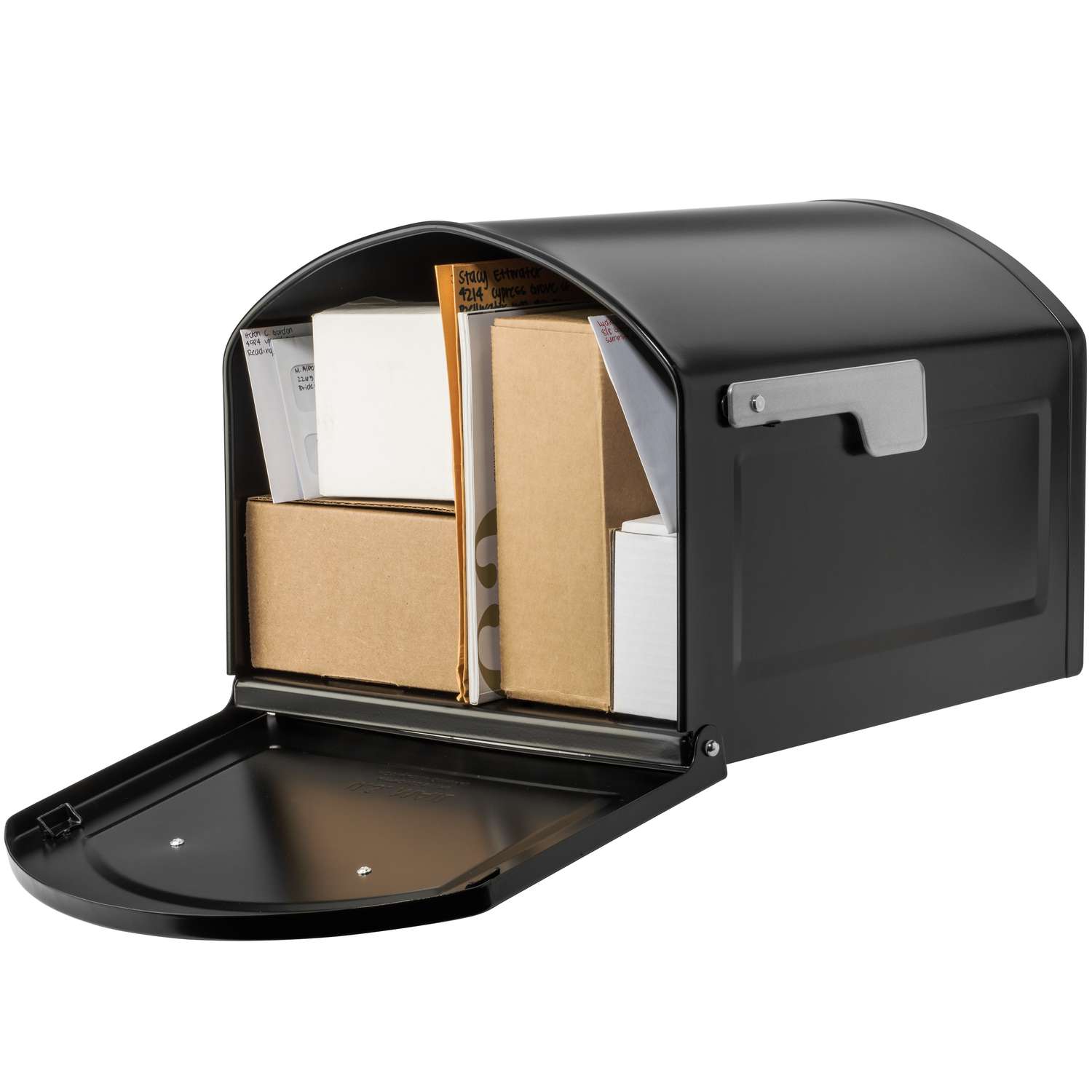 Architectural Mailboxes Centennial Galvanized Steel Post Mounted Black ...