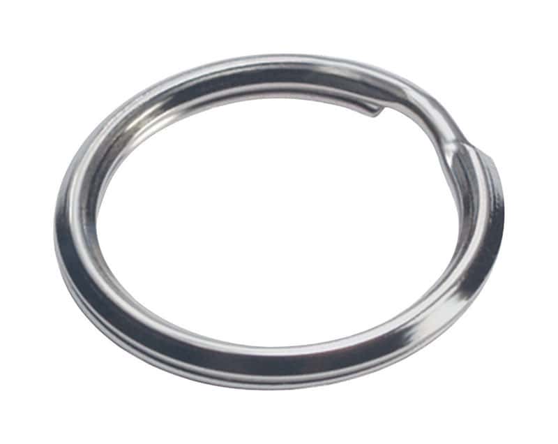 HILLMAN 1-1/2 in. D Tempered Steel Silver Split Rings/Cable Rings Key ...