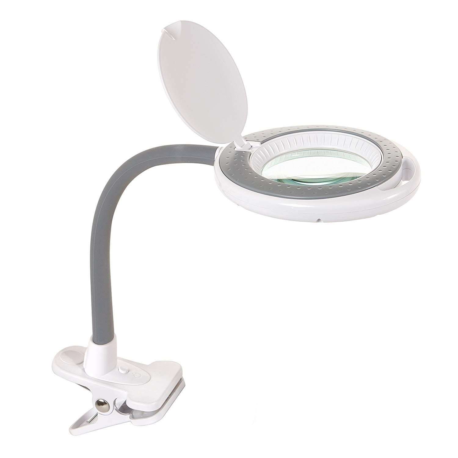 Newhouse Lighting 6.25 in. White Magnifier Clamp Lamp Mfr# NHMAGCLP ...