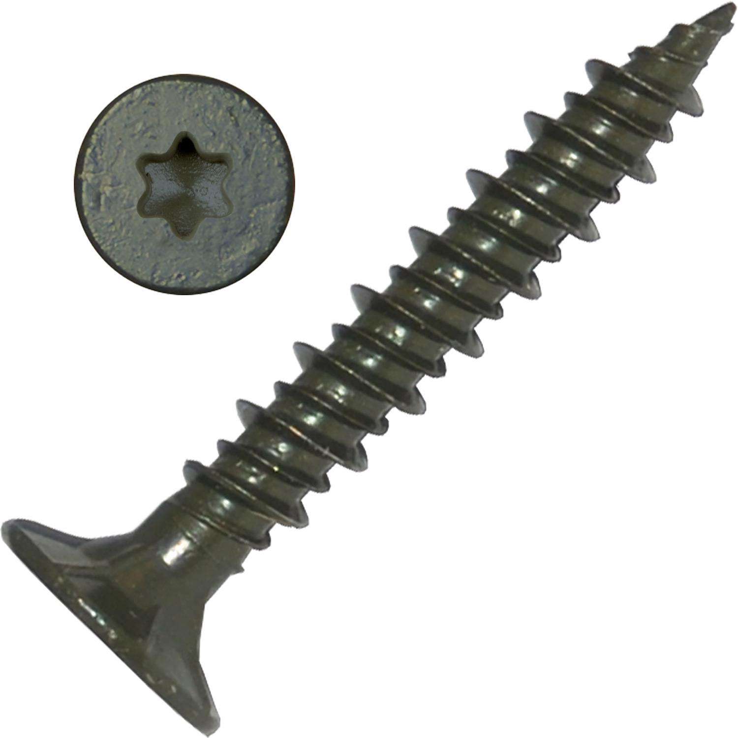Screw Products No. 8 X 1-1/4 in. L Star Flat Head Cement Board Screws 5 ...