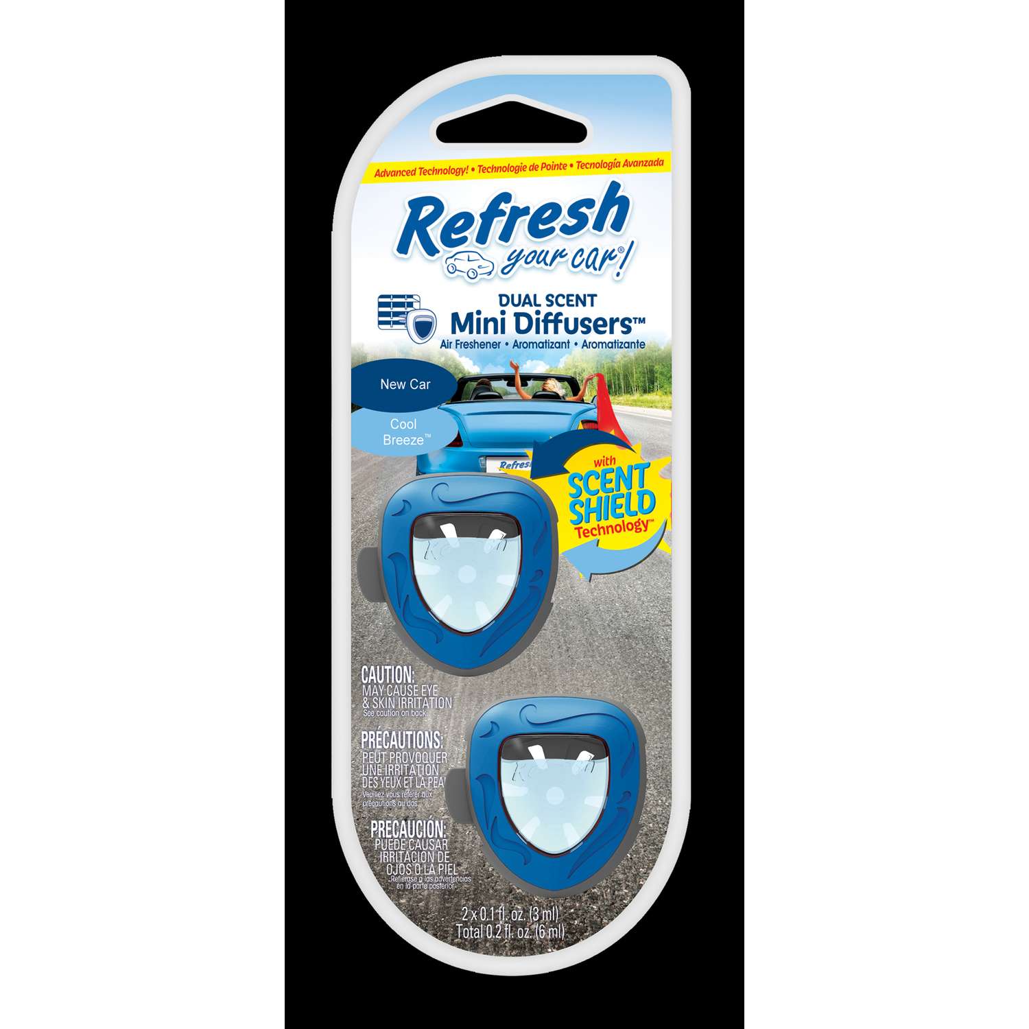 Refresh Your Car! Mini Diffusers New Car And Cool Breeze Scent Car Air ...